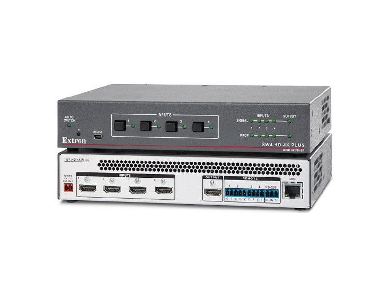 Extron SW4 HD 4K Plus Four Input HDMI Switcher 60-1604-01 – Ampronix